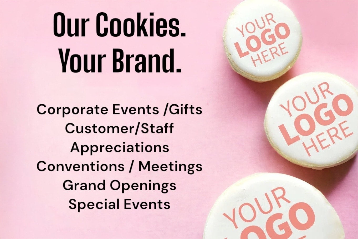 Custom Logo Cookies | The Treat Shoppe & Bakery